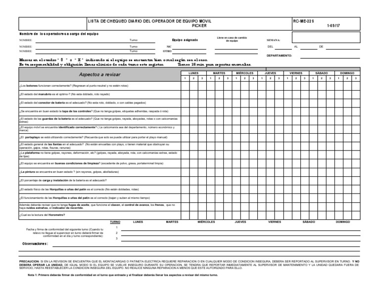 Check List Picker | PDF