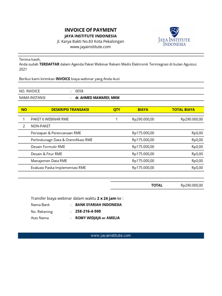 Invoice Paket RM | PDF | Komputer