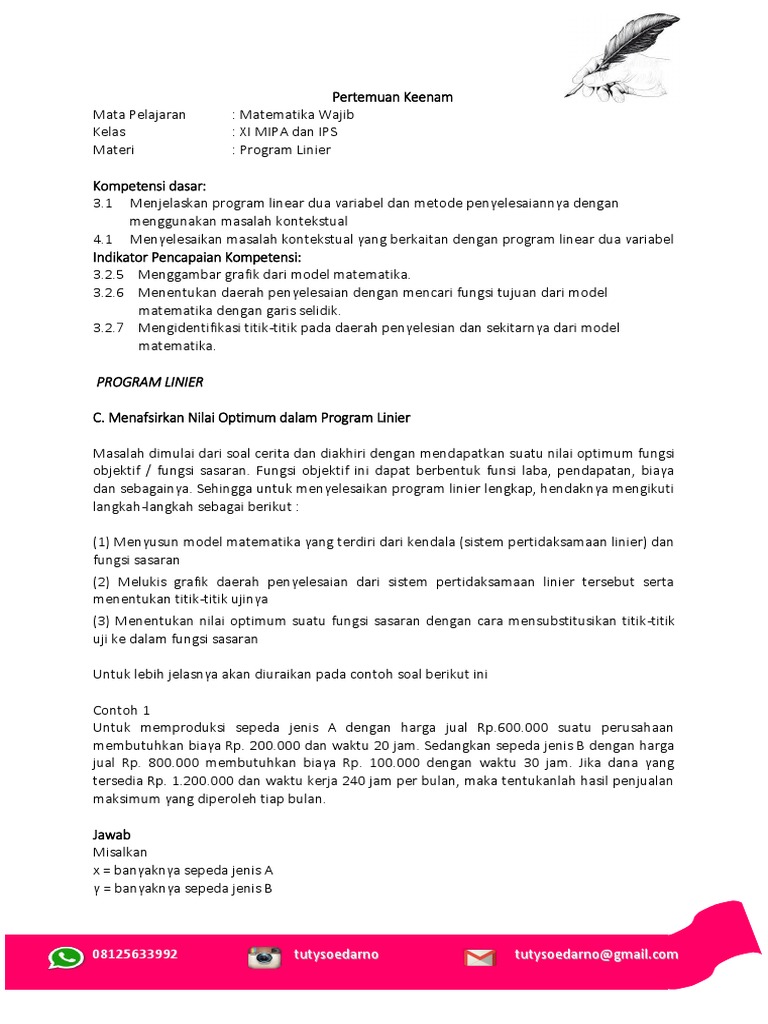 Program Linier 3 | PDF