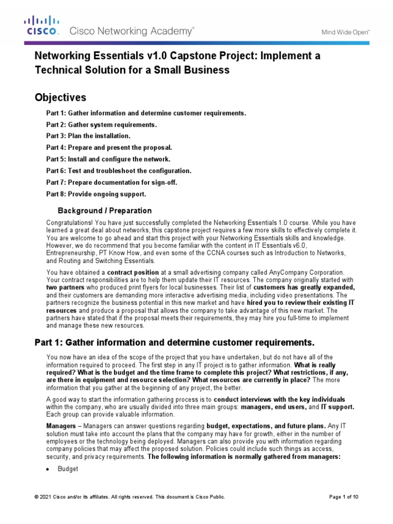 Group Project - Implement A Tech Solution For A Small Business | PDF | Computer Network ...