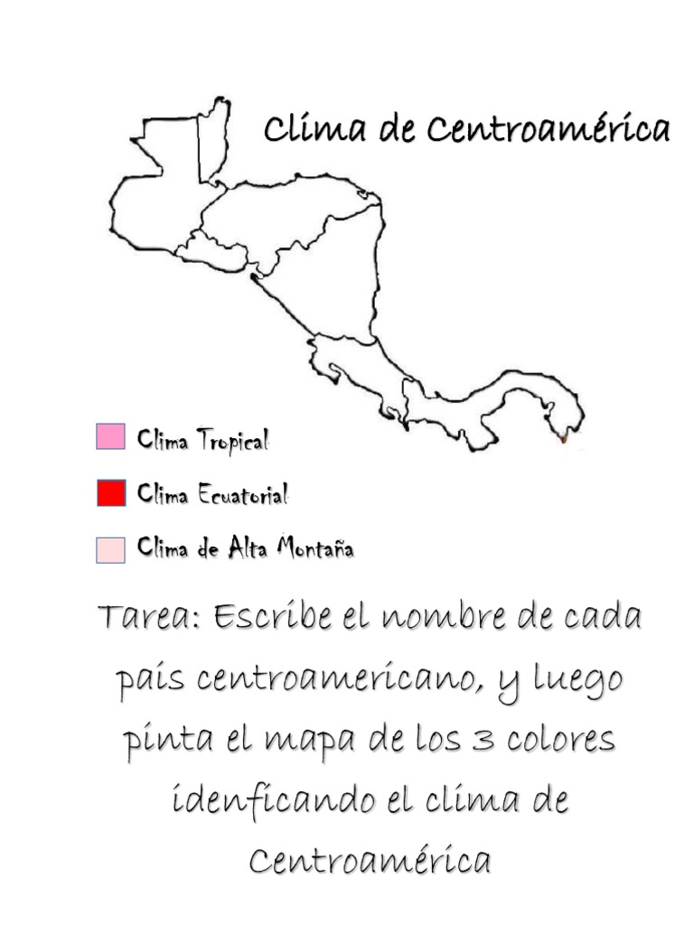 Mapa Climático de Centroamérica para Niños | PDF