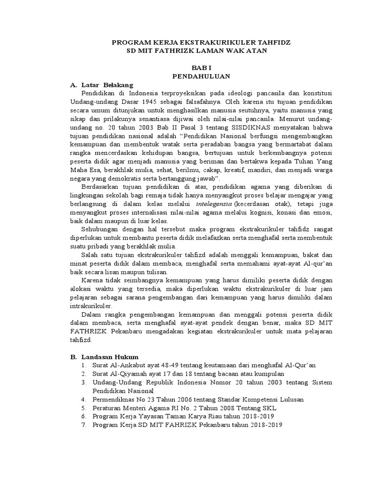 Program Tahfidz | PDF