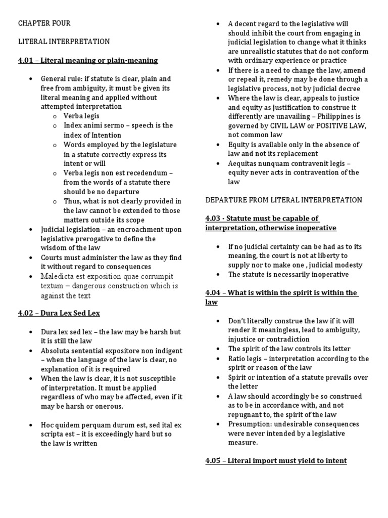 Chapter Four - Agpalo Statcon | PDF | Statutory Interpretation | Jurisdiction
