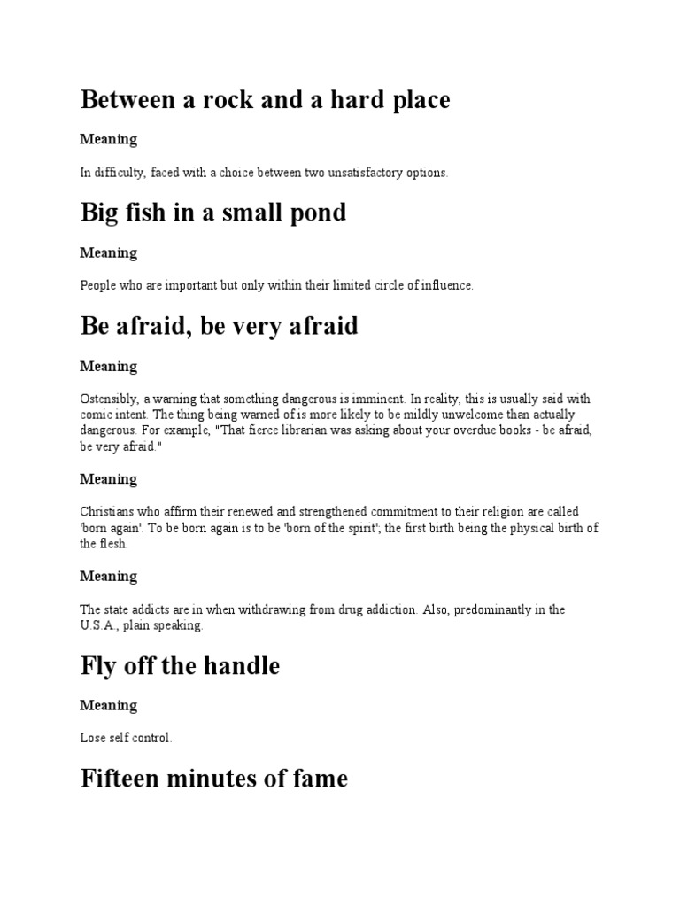 Between A Rock and A Hard Place | PDF