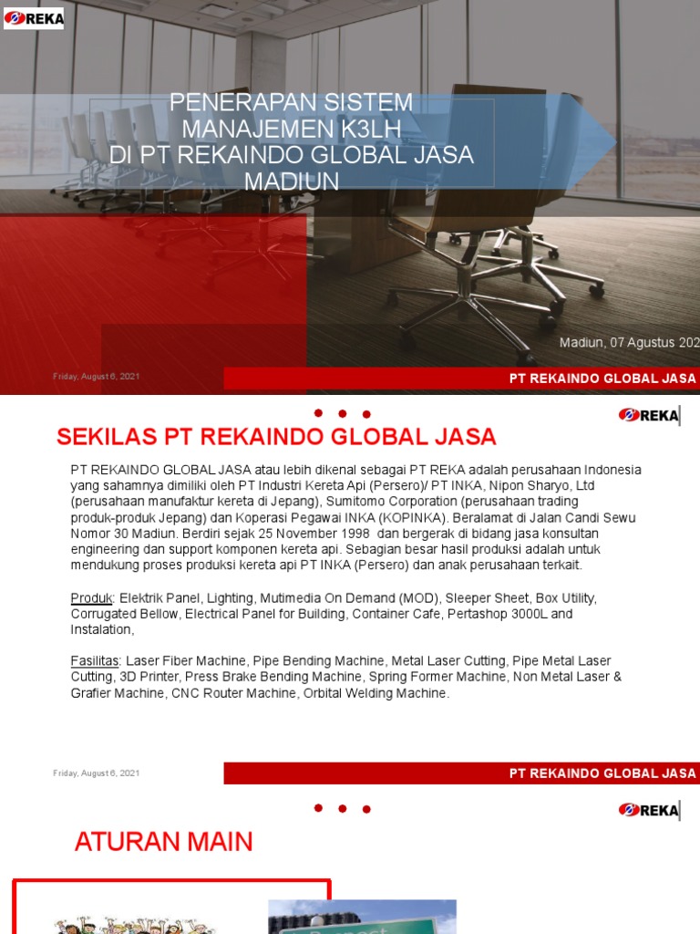 Penerapan K3LH di PT Rekaindo Global Jasa | PDF | Bisnis | Komputer