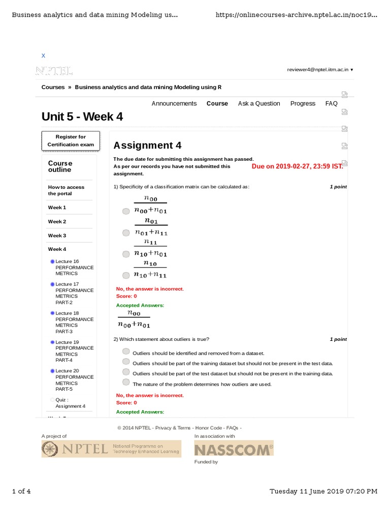 Noc19 mg26 Assignment5 | PDF | Statistical Classification | Statistics