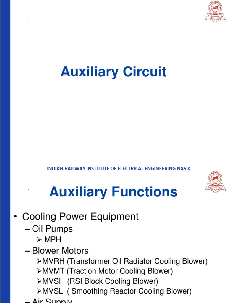 Auxiliary Circuit-Conventional | PDF | Electric Motor | Alternating Current