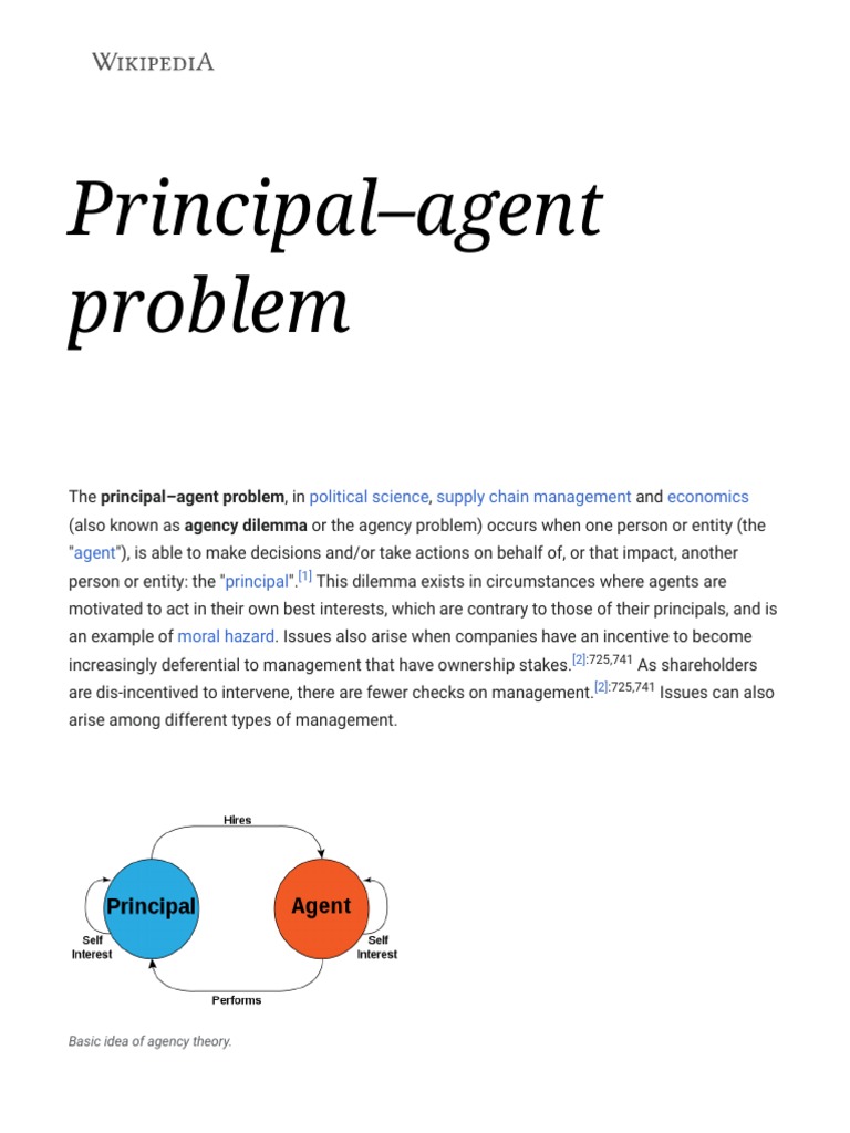 Understanding the Principal-Agent Problem | PDF | Economies | Business
