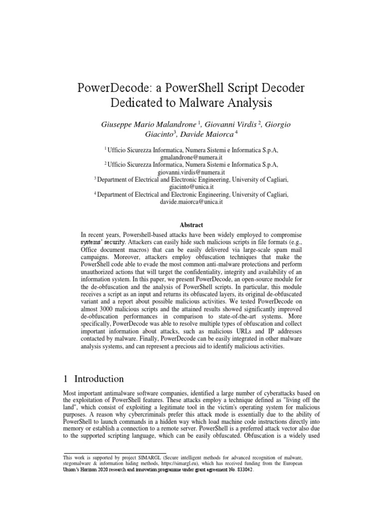 Powerdecode: A Powershell Script Decoder Dedicated To Malware Analysis ...