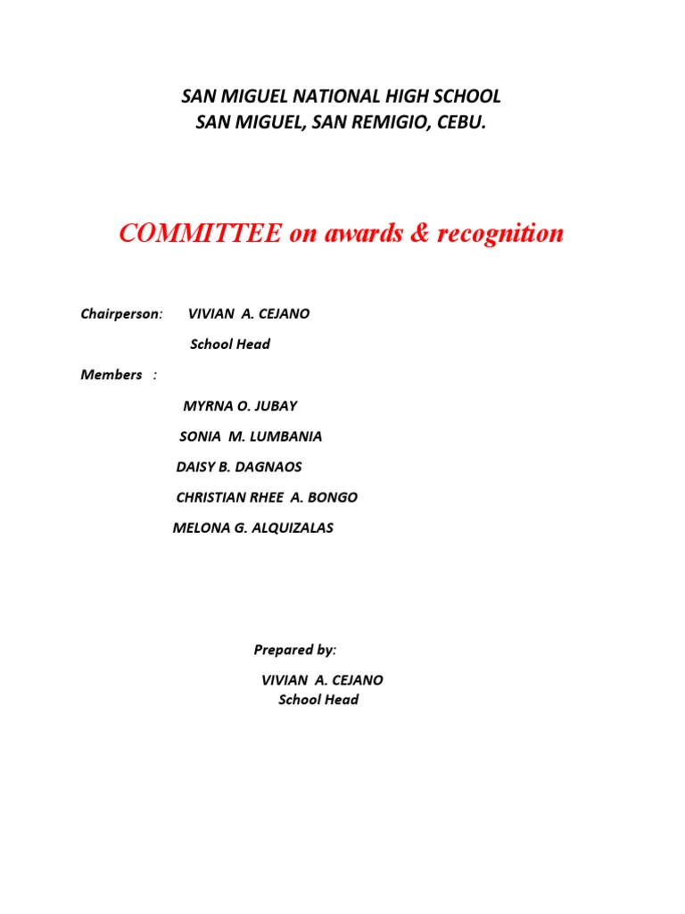 Praise Committee | PDF