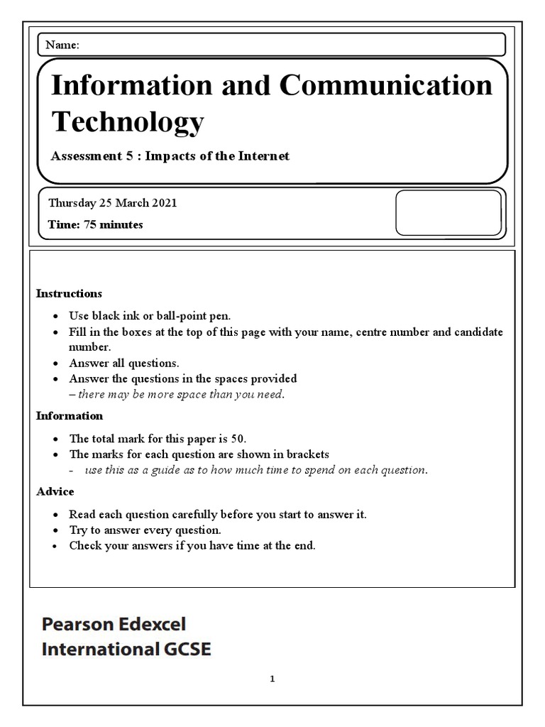ICT Assessment 5 - 38 | Download Free PDF | Internet | Hypertext ...