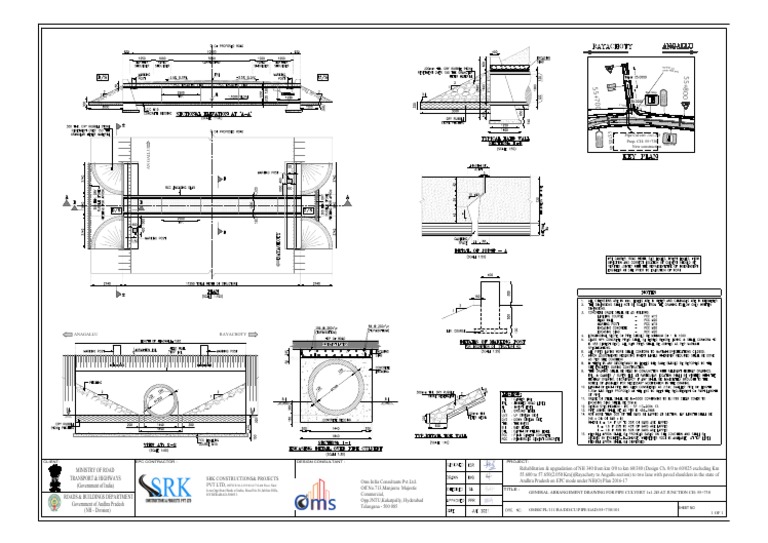 Hume Pipe Culvert Drawing | PDF | Land Transport | Transport