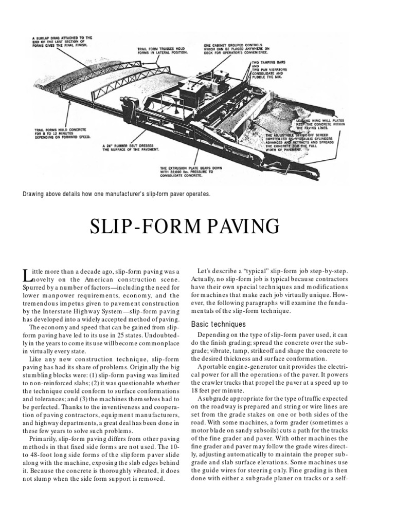 Concrete Construction Article PDF - Slip-Form Paving | PDF | Road ...