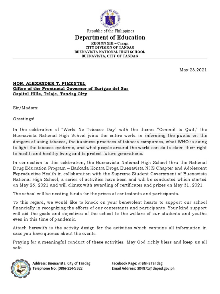 Solicitation Letter | Download Free PDF | World Health Organization ...
