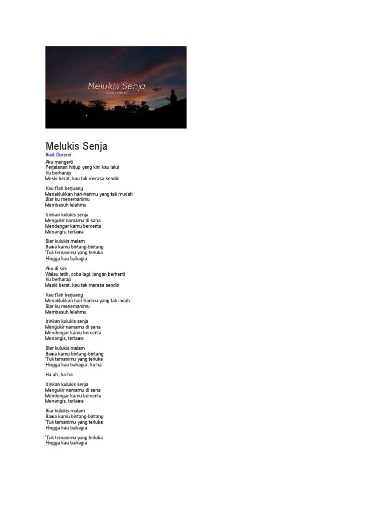 Melukis Senja: Temani Perjalananmu | PDF | Griya & Taman