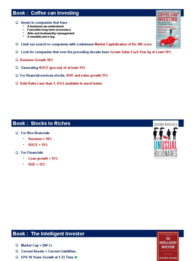 Book: Coffee Can Investing: Invest in Companies That Have | PDF