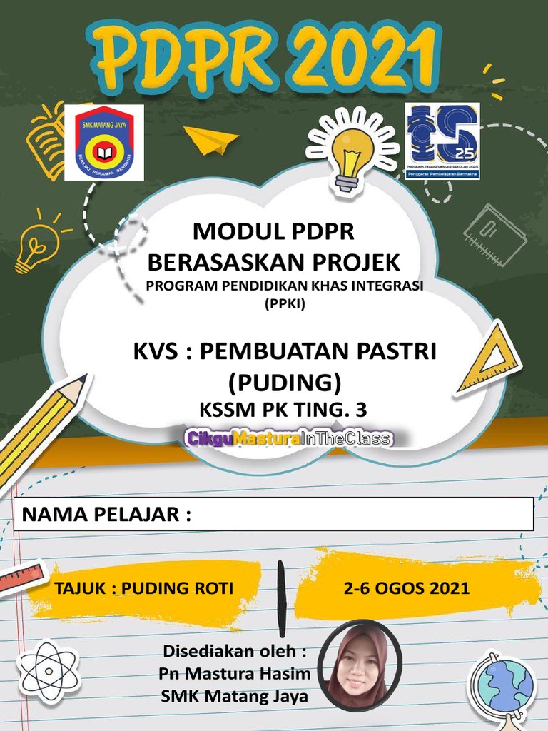Modul PDPR Pembuatan Pastri: Penyediaan Puding 1 | PDF