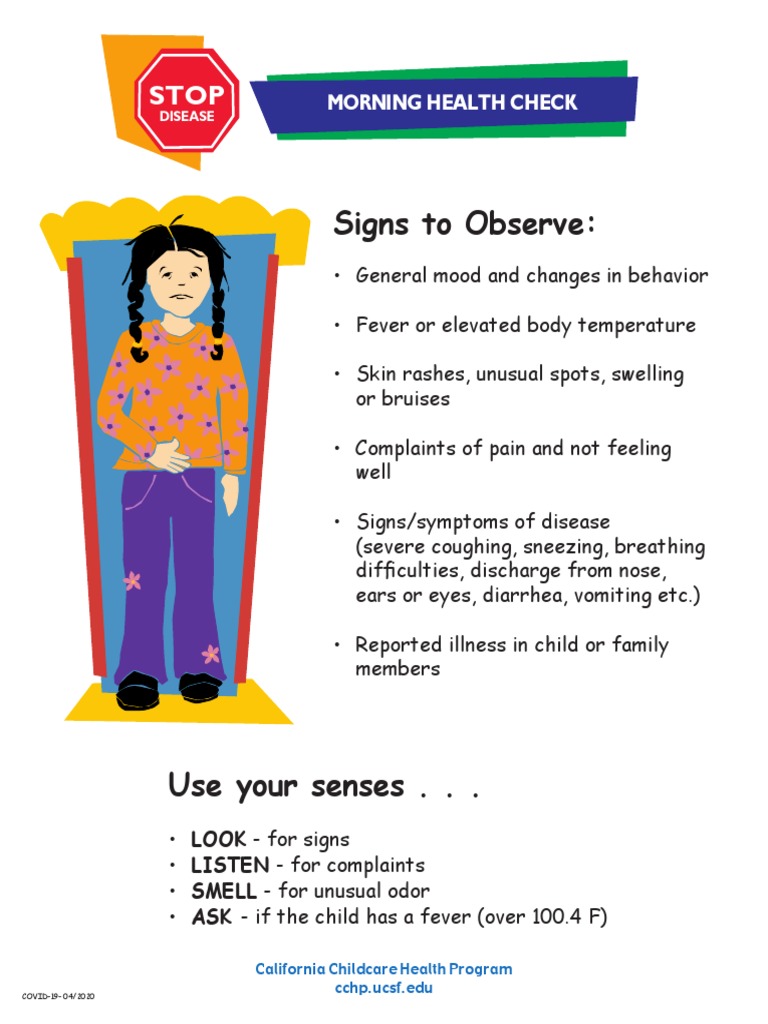 Signs To Observe:: Morning Health Check | PDF