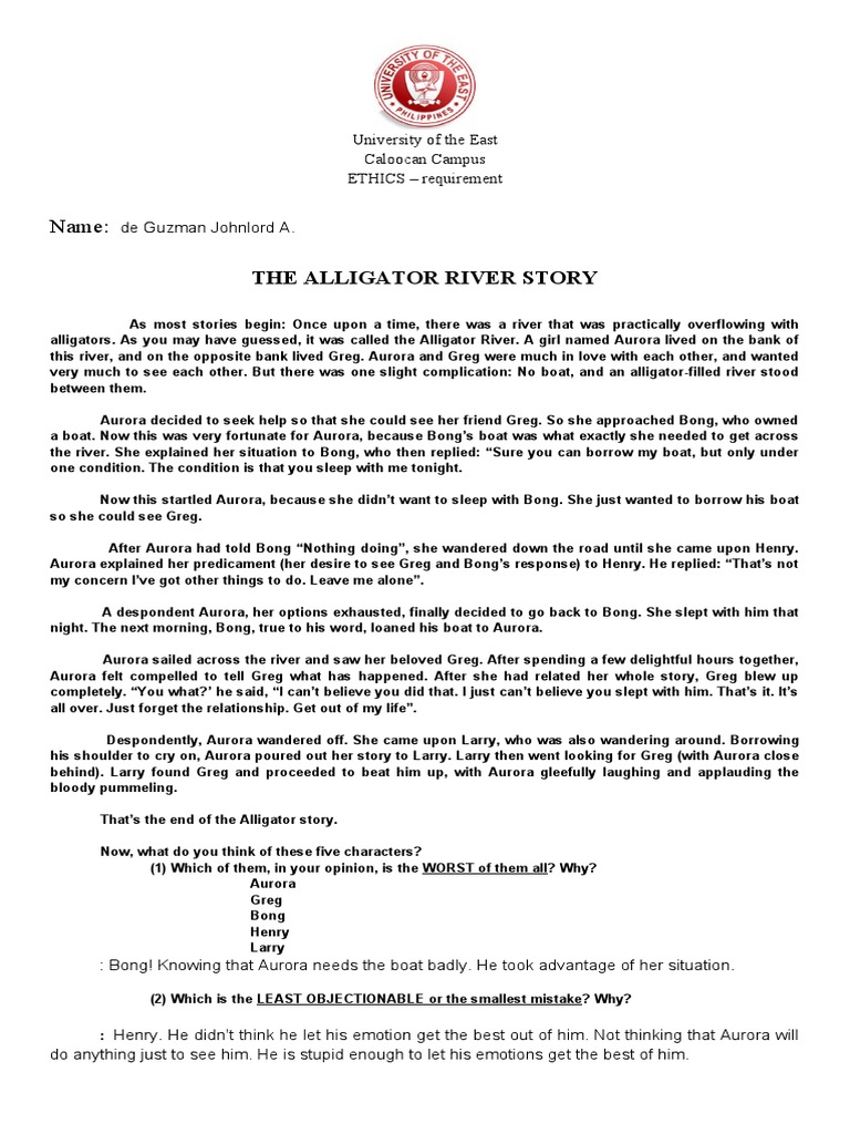 ETHICS - Alligator River Story | PDF