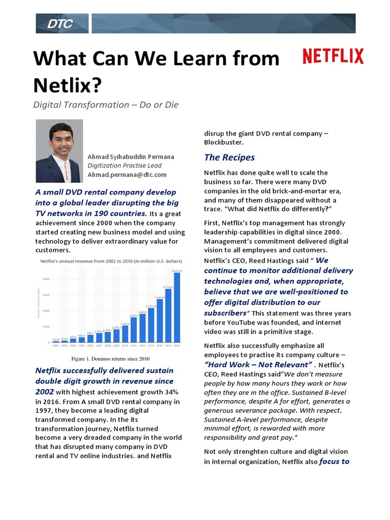 Netflix Digital Transformation Rev 2.0 | PDF | Netflix | Business Model