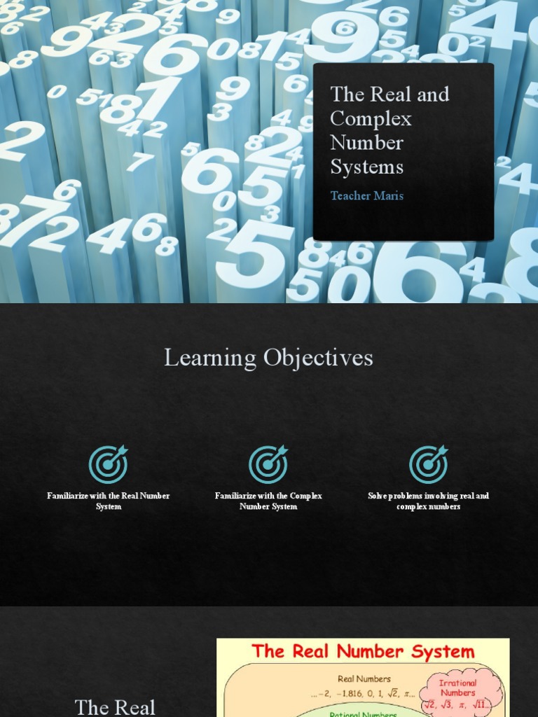 Real and Complex Number Systems Overview | PDF | Mathematical Logic ...