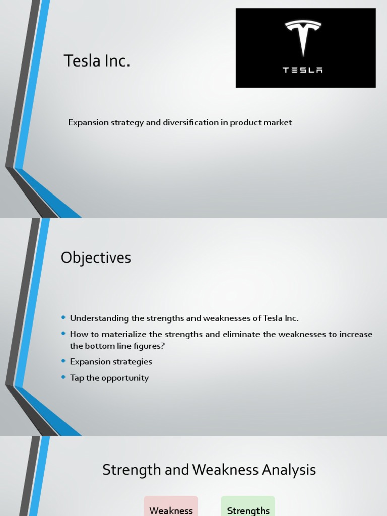 Tesla Inc.: Expansion Strategy and Diversification in Product Market ...