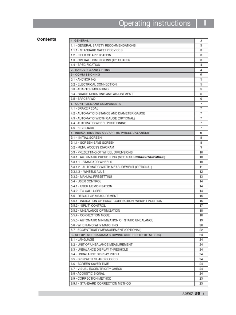 Cemb Wheel Balancer Operating Manual | PDF | Calibration | Mains ...