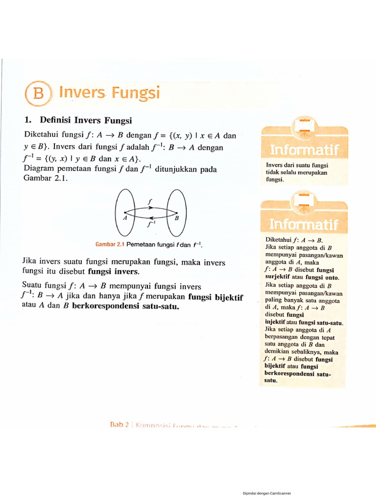 Invers Fungsi | PDF