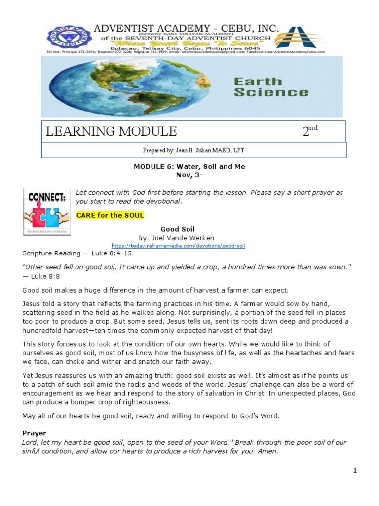 Learning Module 2 Quarter: Grade 11 | PDF | Soil | Agriculture