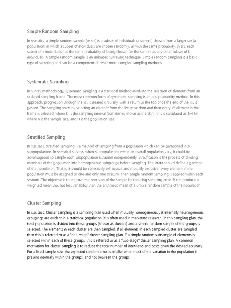 Probability Sampling & Non - Probability Sampling | PDF | Sampling (Statistics) | Stratified ...
