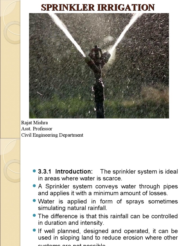 Sprinkler Irrigation System Design Guide | PDF | Irrigation | Fire ...