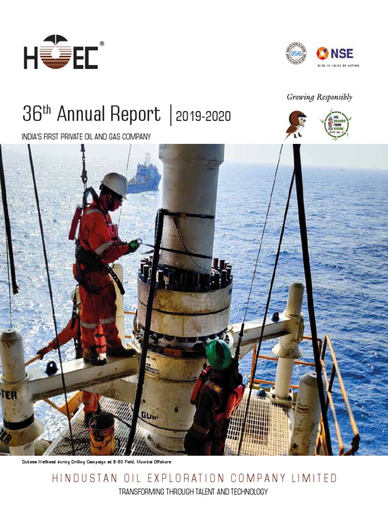 Hoec Annual Report 2019 20 - Final | PDF | Offshore Drilling | Oil Well