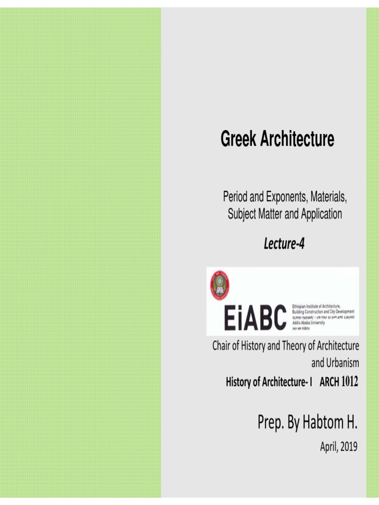 Greek Architecture | PDF | Column | Classical Antiquity