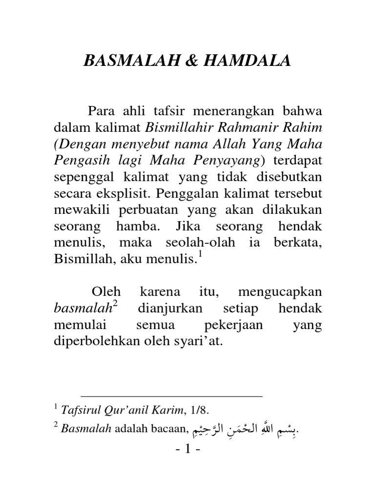 107 Basmalah Hamdala PDF | PDF