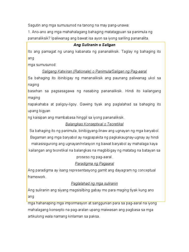 Pagsulat NG Panimula o Introduksyon | PDF