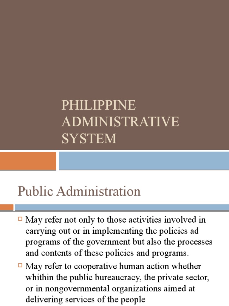 Philippine Administrative System | PDF | Eminent Domain | Presidents Of ...