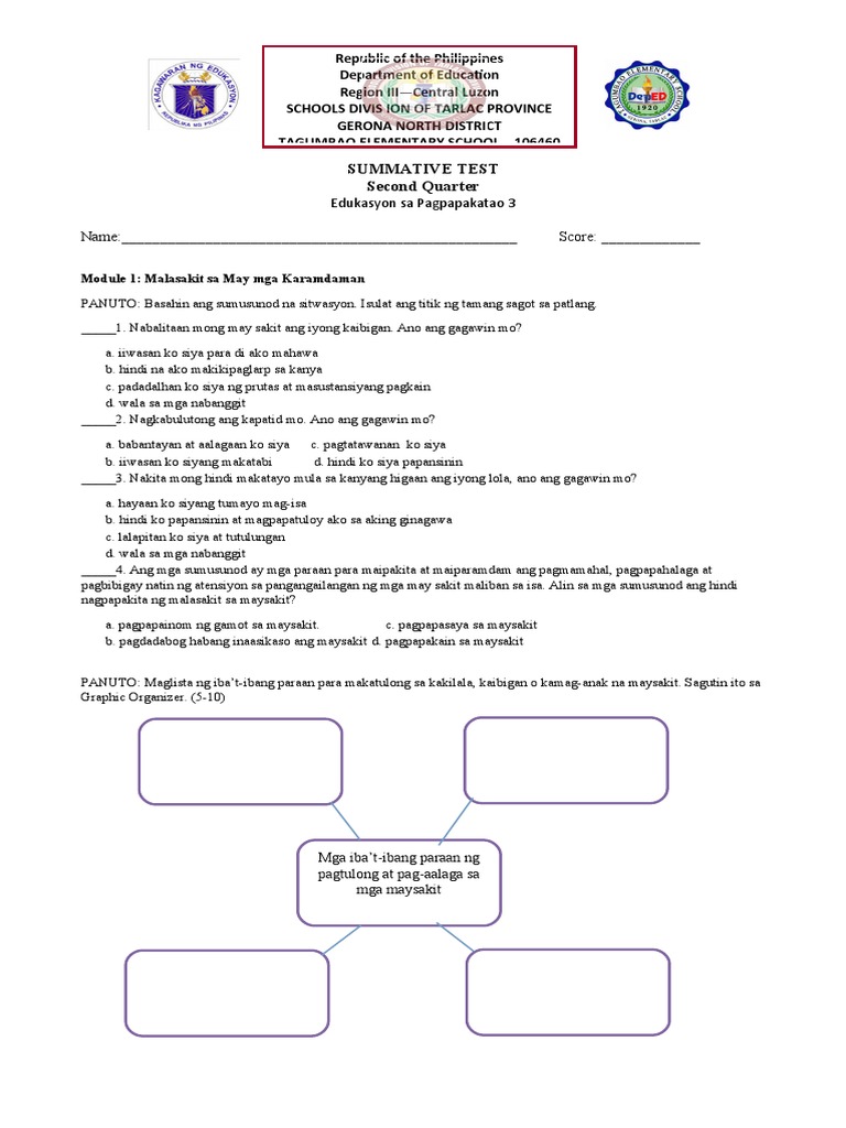 Summative Test-2nd Quarter | PDF