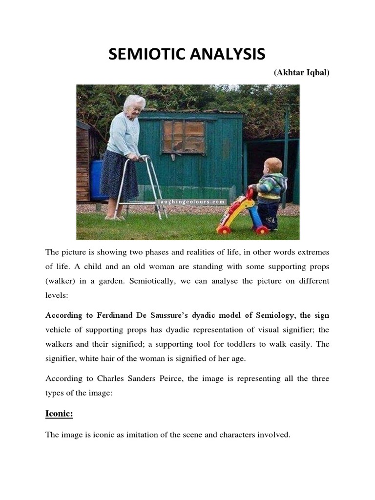 Semiotic Analysis of An Image | PDF | Semiotics | Communication