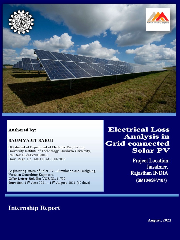 Final Project Report | PDF | Solar Power | Photovoltaics