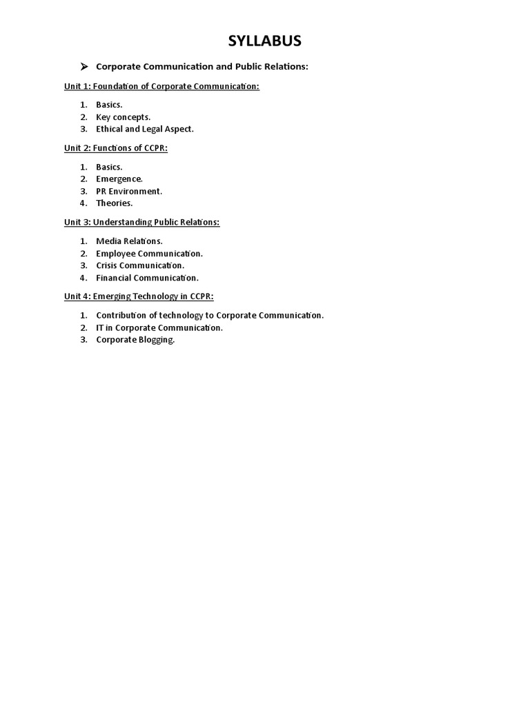 CCPR Syllabus (Sem 5,6) | PDF | Business