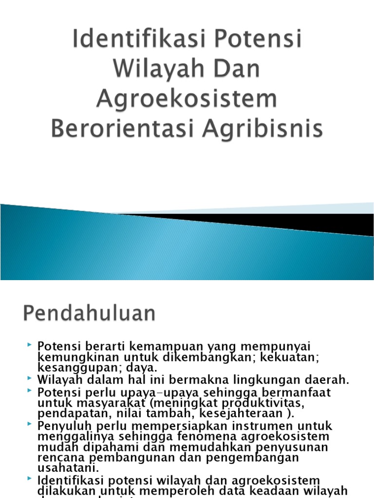 Identifikasi Potensi Agroekosistem Desa | PDF