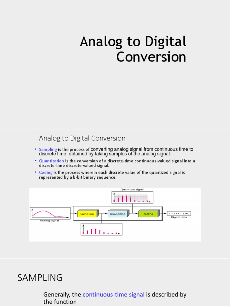 Analog to Digital Conversion Process | PDF | Sampling (Signal ...