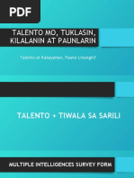 Talento at Kakayahan Activity Sheet | PDF