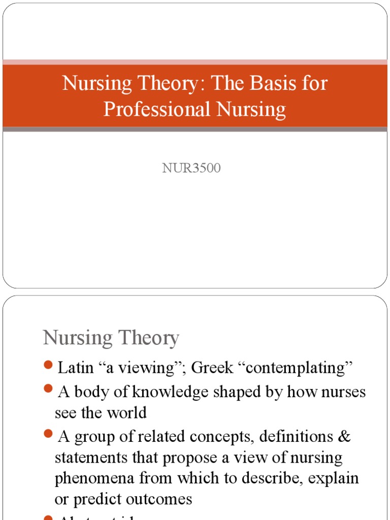 Nursing Theory: The Basis For Professional Nursing | Download Free PDF ...