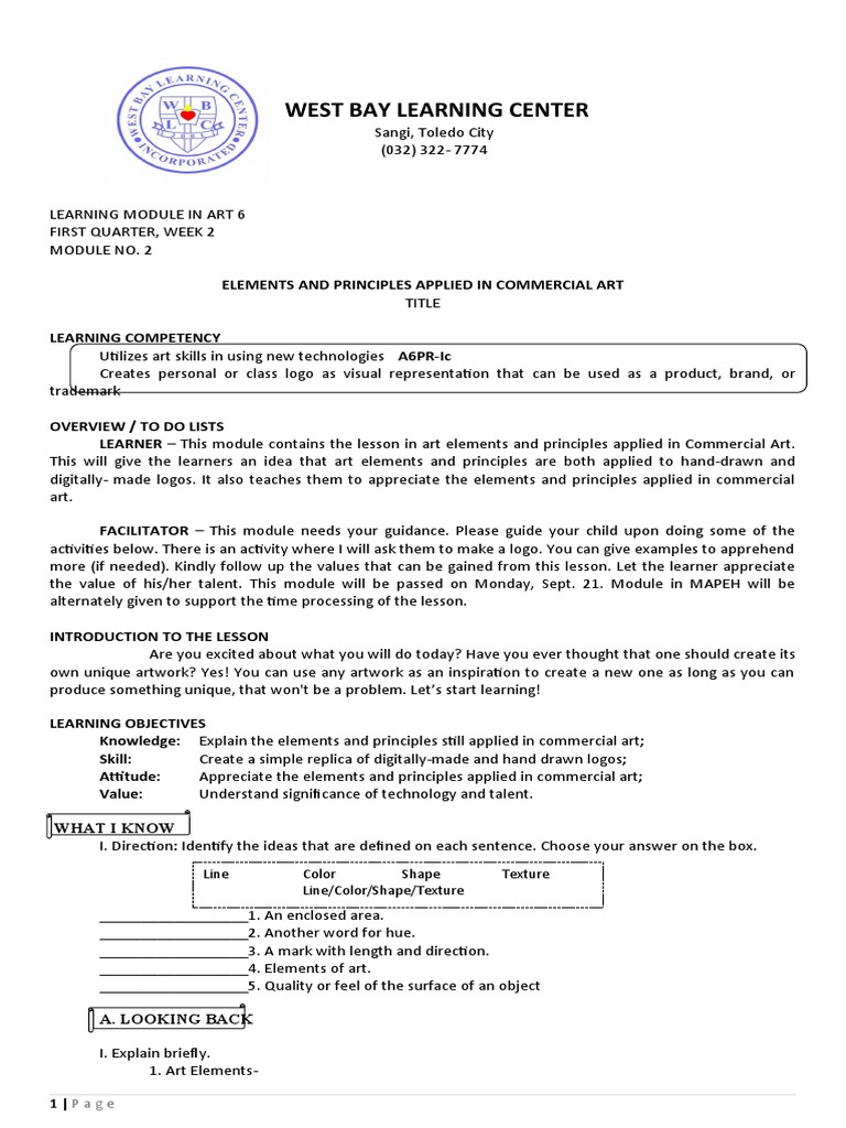 West Bay Learning Center: Line Color Shape Texture Line/Color/Shape ...