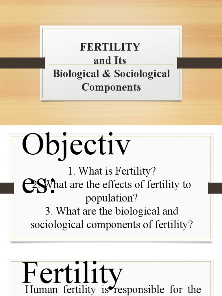 Fertility and Its Biological and Sociological Components | PDF | Total ...