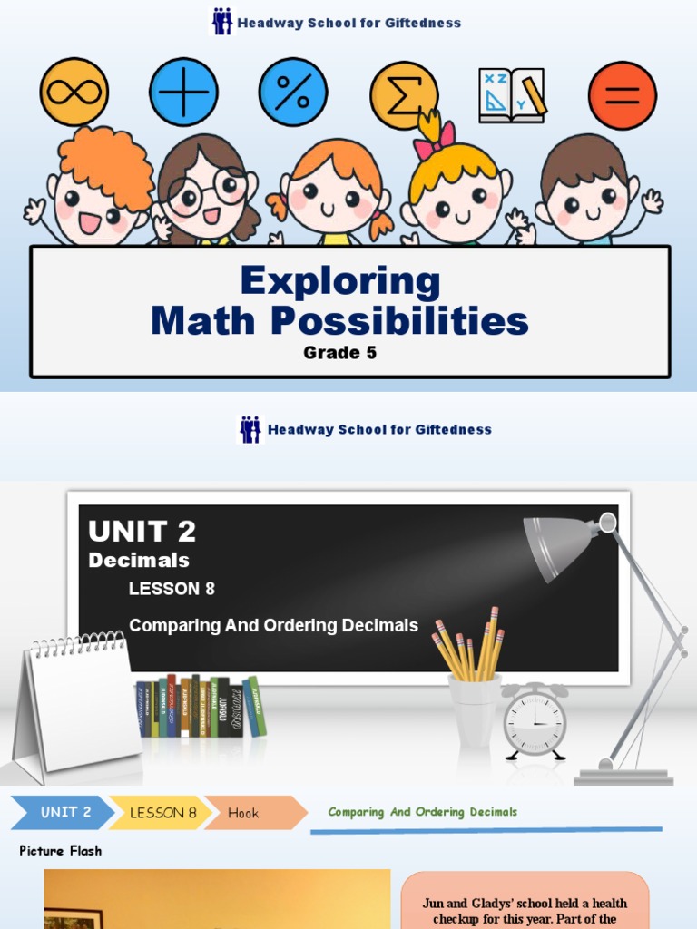 Comparing and Ordering Decimals Grade 5 | PDF | Numbers | Decimal