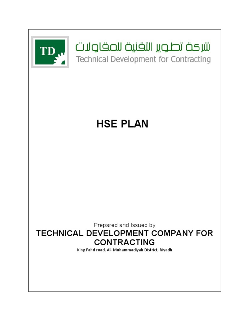 HSE Plan for Construction Site | PDF | Occupational Safety And Health ...