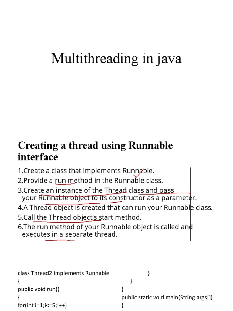 Multithreading in Java | Download Free PDF | Thread (Computing ... Multithreading in Java | Download Free PDF | Thread (Computing ...