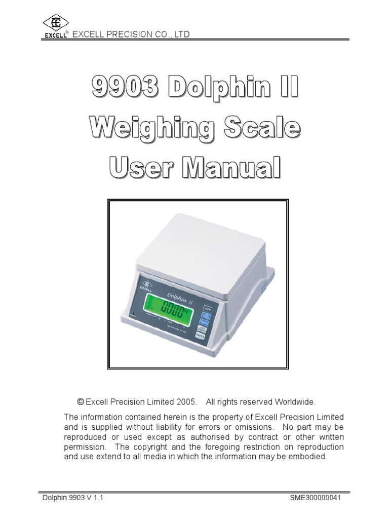 Excell Precision Weighing Scale Manual de Usuario | PDF | Weight ...